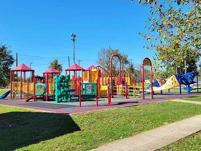 Wanda Priest Park's colorful playground is proof that the best things in life really are free.