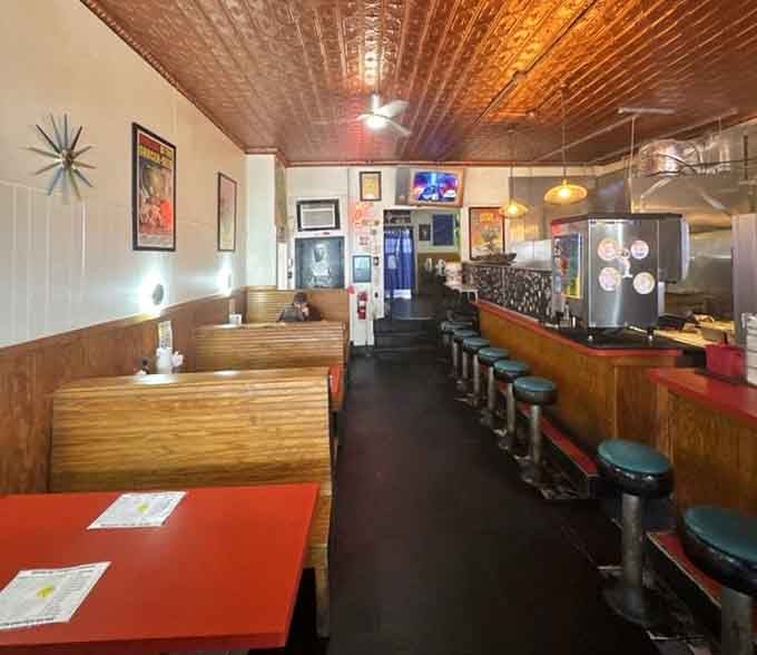 Step inside and you've time-traveled to a diner where Sputnik meets Southern comfort in the best possible way.