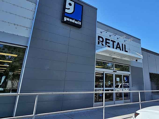 Sunny skies, automatic doors, and a parking lot full of cars belonging to very smart shoppers.