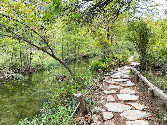 This peaceful creek-side path proves that sometimes the journey really is as good as the destination.
