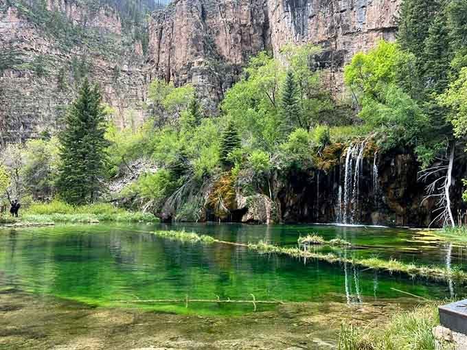 Water so clear you can count the pebbles on the bottom, like nature's version of high-definition television.