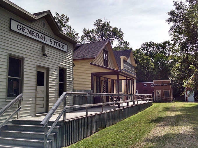 A whole street of preserved history, standing tall and proud under Minnesota's big sky.