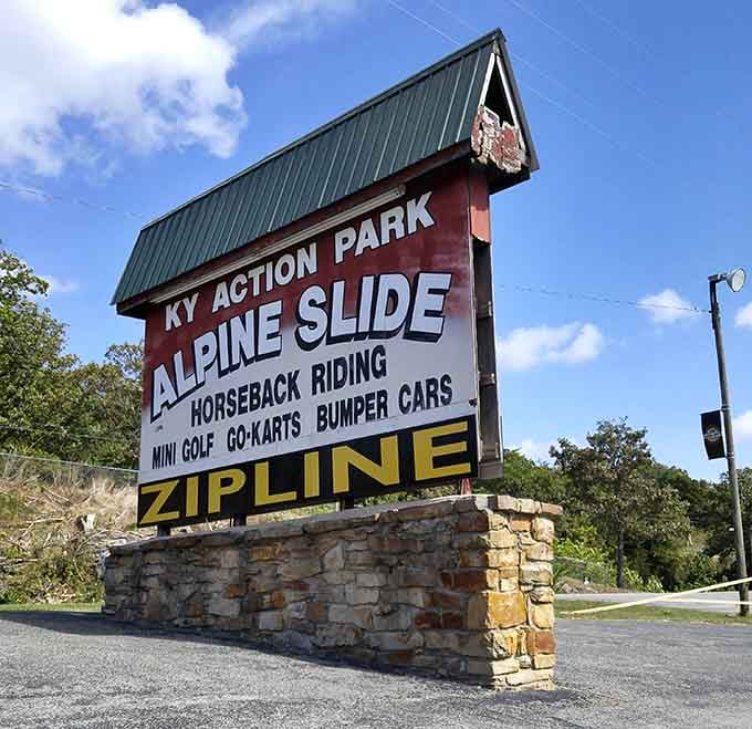 When a sign lists this many thrills, you don't ask questions, you just pull in.