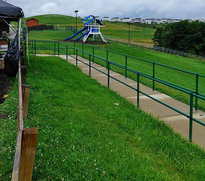 The walkway up is your moment to plan your strategy, or just catch your breath and pretend you meant to walk slowly.