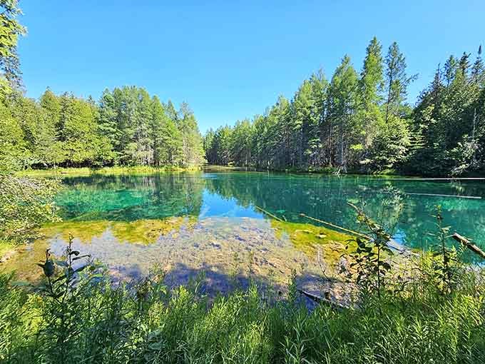 That turquoise color isn't a filter. Michigan just decided to show off one Tuesday and never stopped.