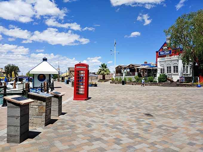 A red British phone box in the Arizona desert. Nobody told London, but we're not complaining one bit.