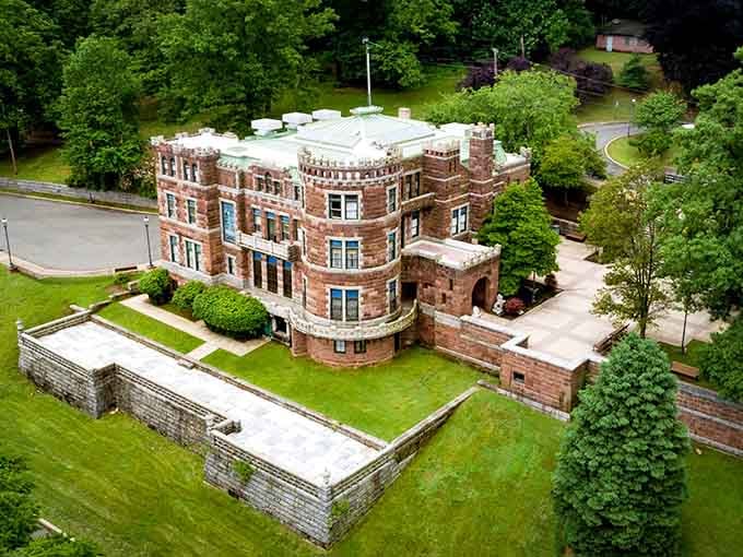 From up here, Lambert Castle looks like New Jersey hired a European architect and said, "Go wild."