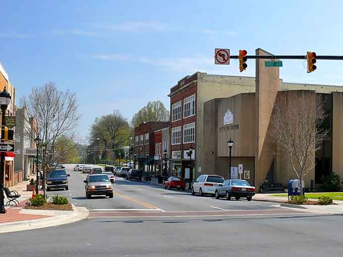 Main Street Lenoir: where brick buildings, friendly faces, and affordable living all share the same zip code.