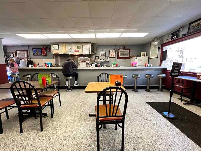 A proper diner counter with stools is one of life's great simple pleasures, and Lincoln Street Diner delivers exactly that.