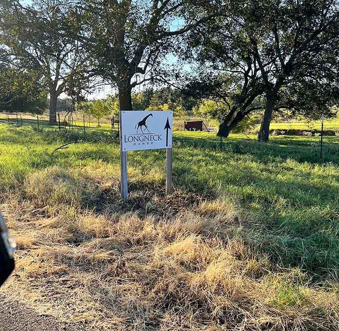 The sign says Longneck Manor, but what it really means is, "Your life is about to get considerably more interesting."