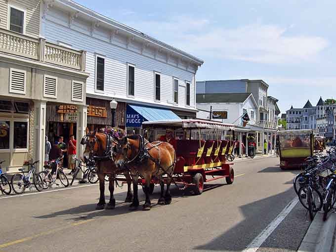 Horse-drawn carriages on Main Street prove that some upgrades aren't actually upgrades at all.
