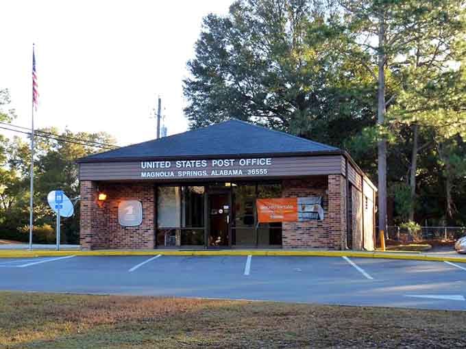 This little brick post office holds a big secret: it serves the last water-based mail route in America.