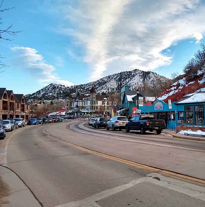 When the mountains frame your main street like this, even a quick errand feels like a scene from a movie.