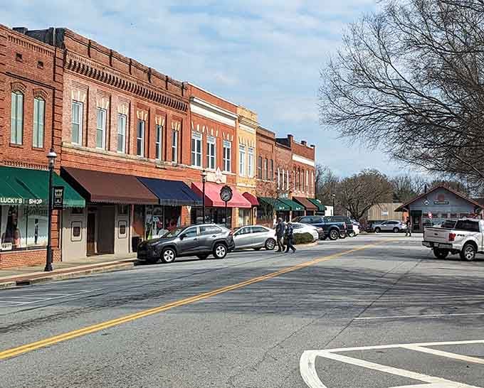 Historic downtown McCormick where the buildings have stories and the pace lets you actually enjoy them all.