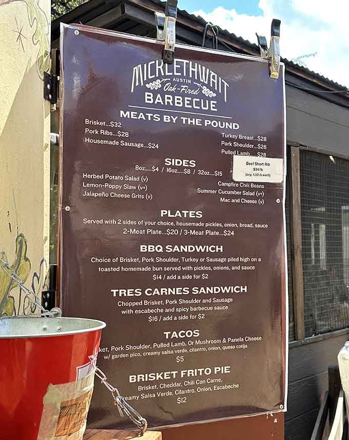 When a menu board looks this straightforward, you know the food does all the talking without needing fancy descriptions.