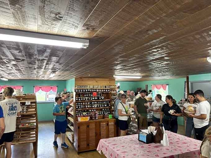 Shoulder to shoulder, everyone inside Miller's Bakery is on the exact same delicious mission.