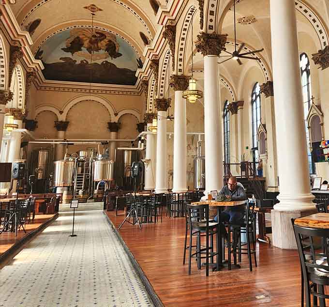 Step inside and prepare for your brain to recalibrate what a brewery can actually look like.