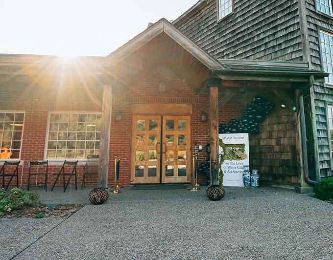 Those warm wooden doors aren't just an entrance. They're an invitation to forget what time it is entirely.