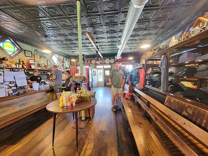 Step inside and the decorative tin ceiling and vintage charm transport you to simpler, more delicious times.