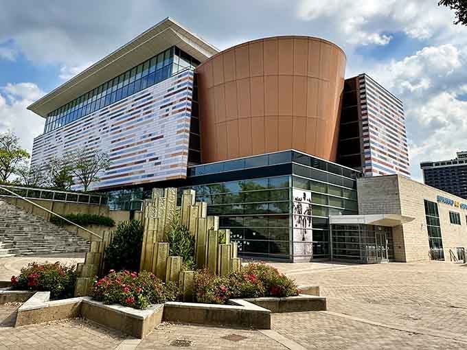 The colorful exterior panels mirror Ali's vibrant personality, making this architectural knockout impossible to miss downtown.