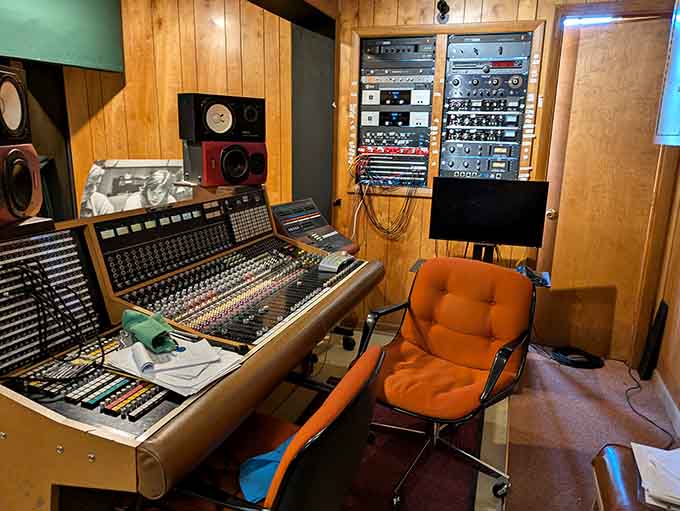 The wood-paneled control room looks frozen in time, and honestly, nobody should ever change a single thing about it.