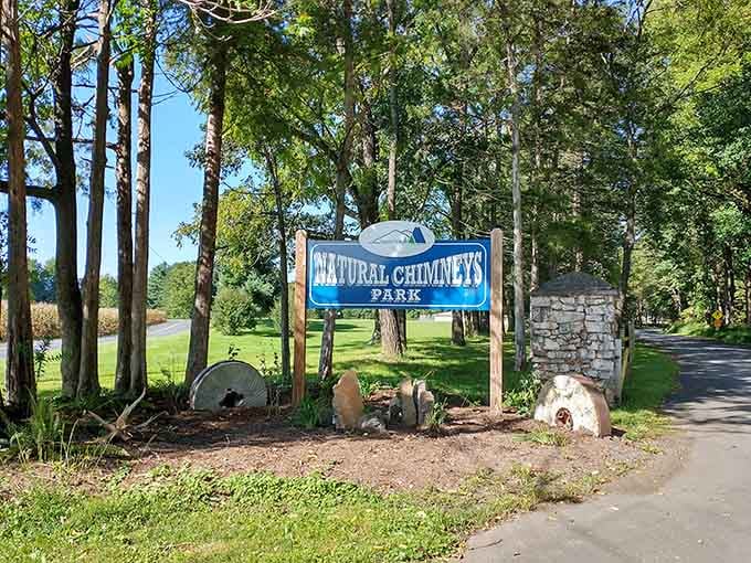 When the entrance sign promises natural wonders, it's not overselling, just stating geological facts with appropriate enthusiasm.