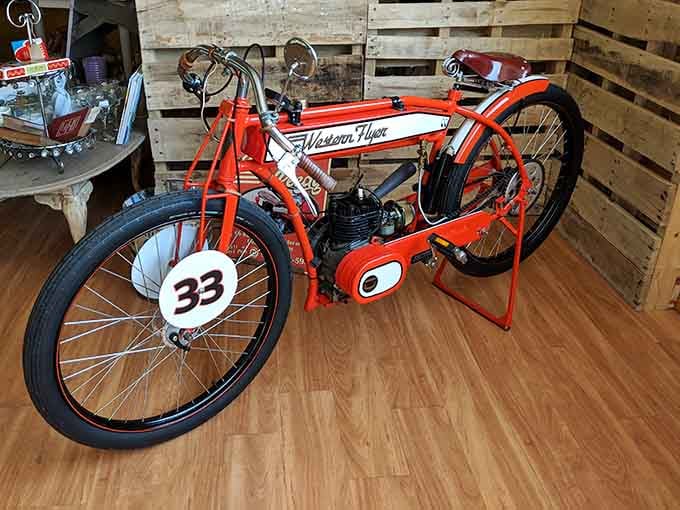 This stunning red Western Flyer racer, number 33, looks like it just rolled off a vintage racetrack and into your heart.
