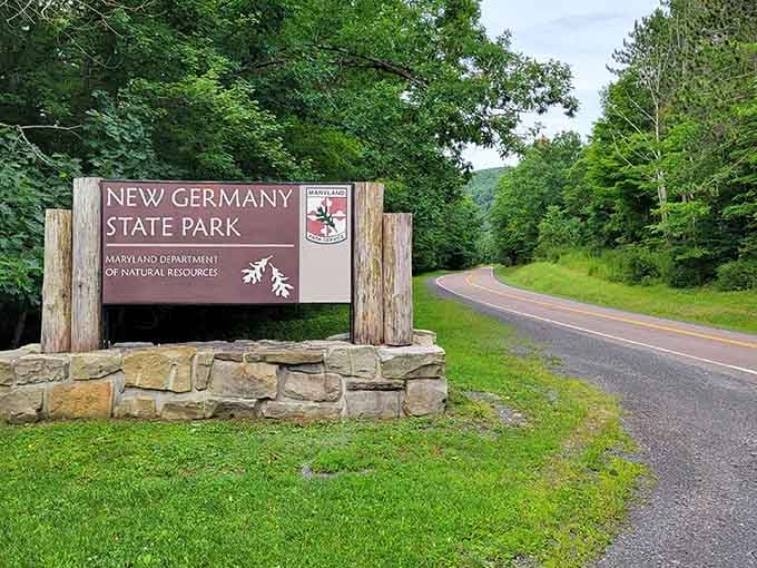 Finding this sign feels like discovering the wardrobe to Narnia, except with better hiking trails.