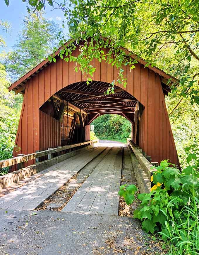 Step inside and you're walking through a tunnel of Oregon history, one wooden plank at a time.