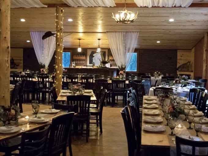Twinkling lights and warm wood create an atmosphere fancier than your dining room, cozier than fine dining.