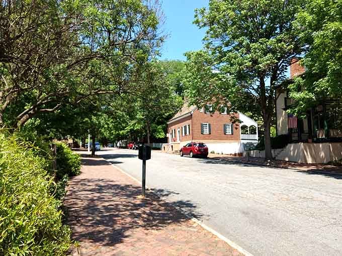 Tree-lined brick sidewalks that have seen more history than most textbooks. Take your time walking these streets.