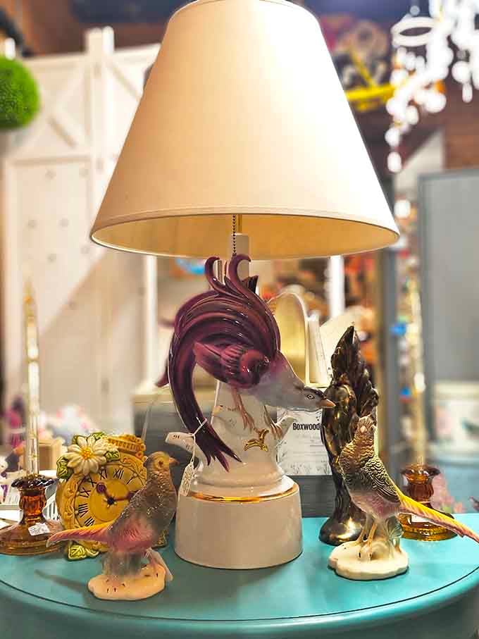 This ceramic bird lamp is the kind of thing your living room didn't know it was missing until right now.