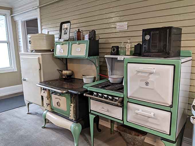 These vintage cream-and-green stoves once powered a candy empire, one batch of chocolate at a time.