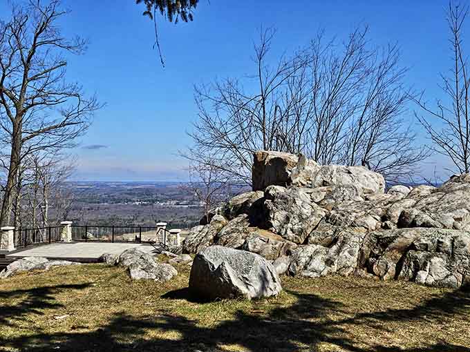 These boulders were old before dinosaurs existed. Rib Mountain's rock formations are genuinely humbling.