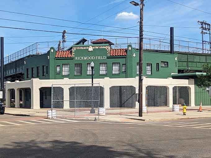 That Spanish Mission-style facade isn't trying to be fancy&mdash;it's just been authentically gorgeous since before your grandparents bought their first radio.
