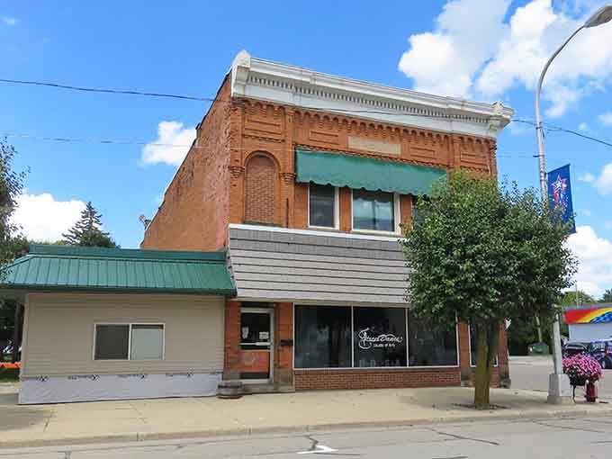 Small-town charm baked right into the brickwork, the kind of building that has stories it isn't telling.