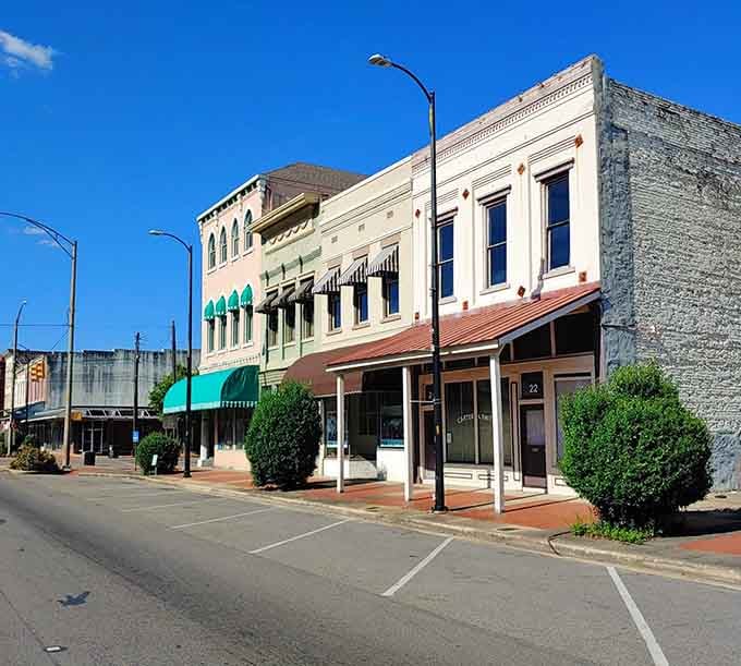 These historic facades along Selma's main street prove that good bones never go out of style.