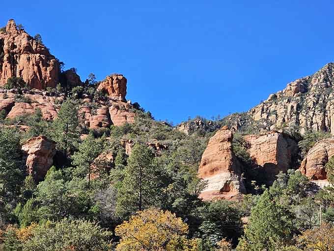 These towering red rock formations make every other backdrop you've ever seen feel a little embarrassed about itself.