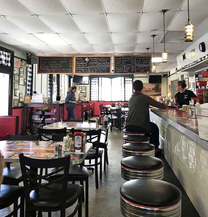 Chrome stools, chalkboard menus, and the smell of something wonderful. This is what a real diner looks like.