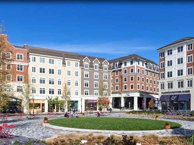 Storrs Center's inviting plaza proves that great town squares aren't just for European postcards anymore.