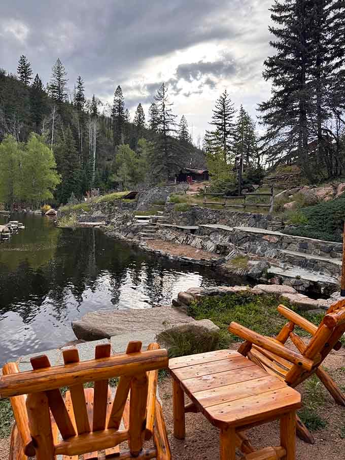 These handcrafted log chairs aren't asking you to sit down, they're insisting, and honestly, who are you to argue.