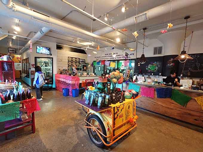 Colorful, festive, and buzzing with energy, the Taza factory store feels like a celebration you stumbled into.