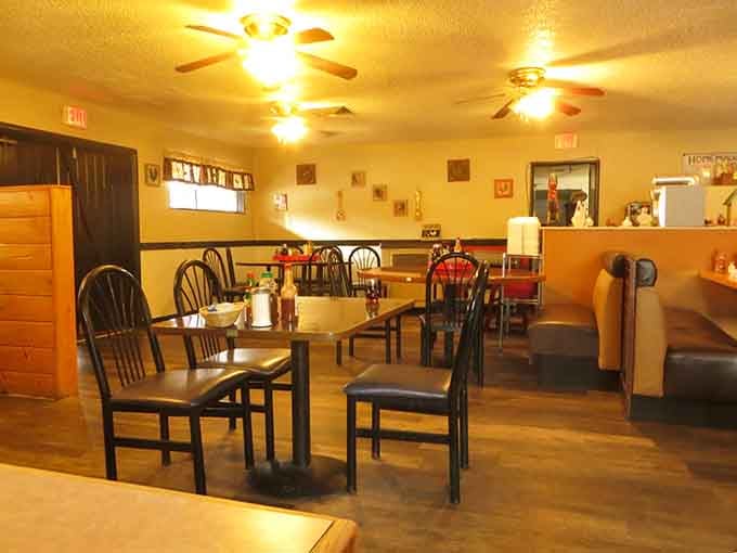 Simple tables and booths where locals have been solving the world's problems over coffee for years.