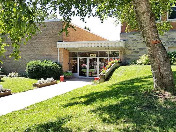 Flowers at the entrance, history underground — this unassuming Platteville building holds serious surprises inside.