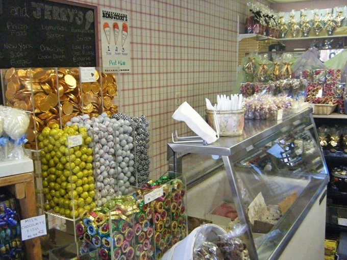 Step inside where colorful candy displays and gleaming cases create a sugar-lover's version of Tiffany's.