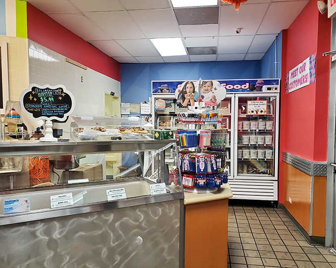 Bright walls, cheerful energy, and a display case that makes every decision feel delightfully impossible.