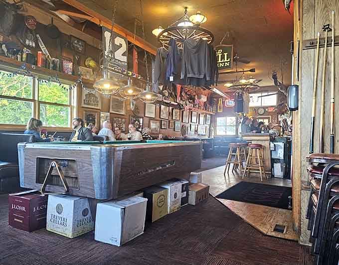 Inside, it's like your favorite uncle's rec room met a maritime museum and they became best friends forever.