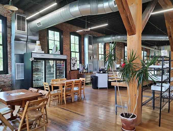 Exposed brick, soaring ceilings, and hardwood floors so warm you'll want to move in and pay rent in cinnamon rolls.