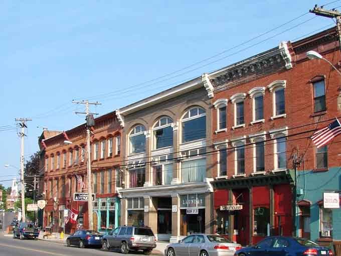 Red brick, arched windows, and a Main Street so handsome it makes you want to write a postcard to someone you haven't called in years.