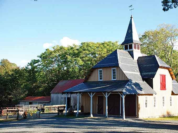 That steeple isn't a church. It's a gorgeous historic barn that makes every visitor stop and stare.